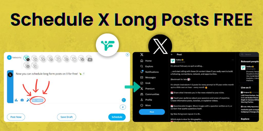 How to Schedule Long Posts on X / Twitter | Fedica Blog